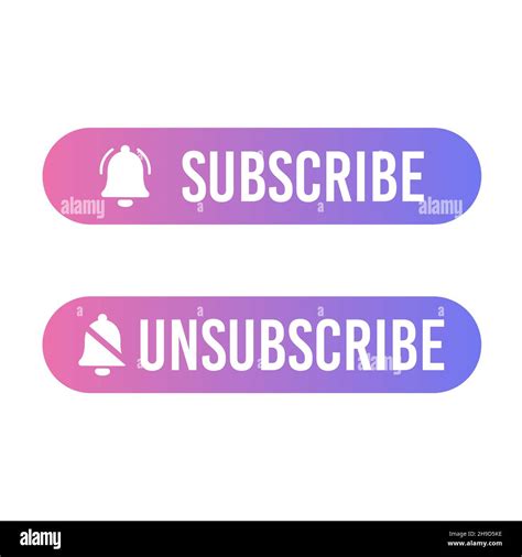 Text Box And Subscribe Button Template With The Notification Bell Icon Unsubscribe Button With