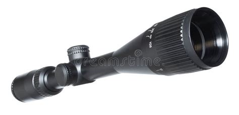 Rifle Scope With Adjustable Parallax And Magnification Stock Image Image Of People Black
