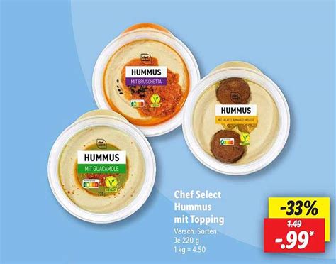 Chef Select Hummus Mit Topping Angebot Bei Lidl