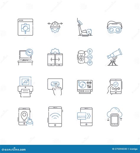 Online Security Line Icons Collection Encryption Firewall Antivirus Malware Cybercrime