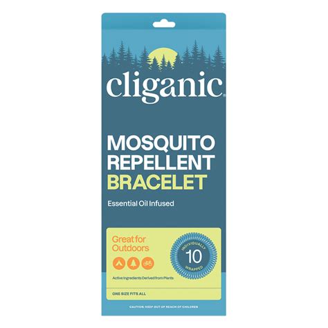 Cliganic 10 Pack Mosquito Repellent Bracelets Deet Free Waterproof