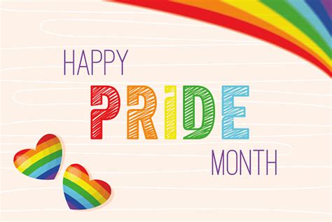 프라이드 달 Lgbt 가로 배너 템플릿입니다 마음이 고립된 자유 무지개 깃발 게이 퍼레이드 연례 여름 이벤트 행복한 프라이드의 달 배너 게이 프라이드의 달에 대 한 벡터