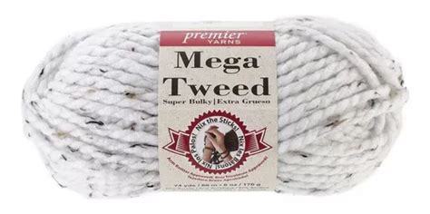 Premier Hilos Mega Tweed De Lana Color Blanco Mercadolibre