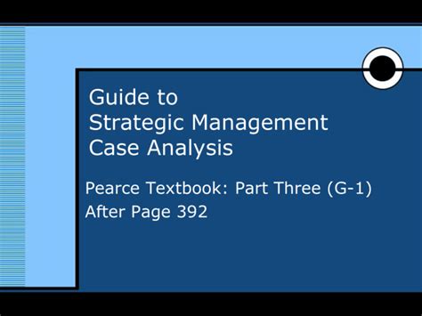 Strategic Management Case Analysis Guide