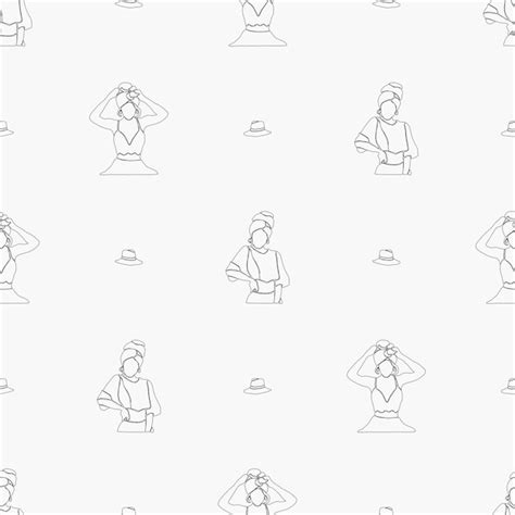 Premium Vector Seamless Pattern With Beautiful Womens