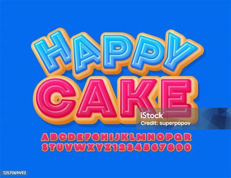 창조적 인 도넛 알파벳 문자와 숫자벡터 밝은 기호 해피 케이크 귀여운에 대한 스톡 벡터 아트 및 기타 이미지 귀여운 그래픽