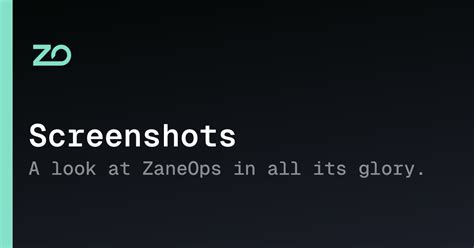Screenshots Zaneops Documentation
