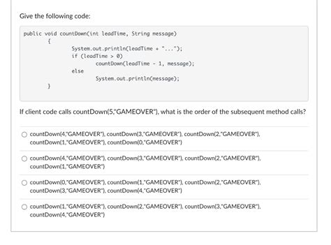 Solved Question 1 1 Pts Given The Following Code Public