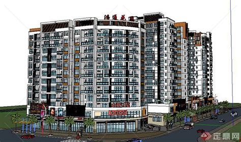 某现代风格住宅小区建筑及景观设计方案su模型 Sketchup模型库 毕马汇 Nbimer
