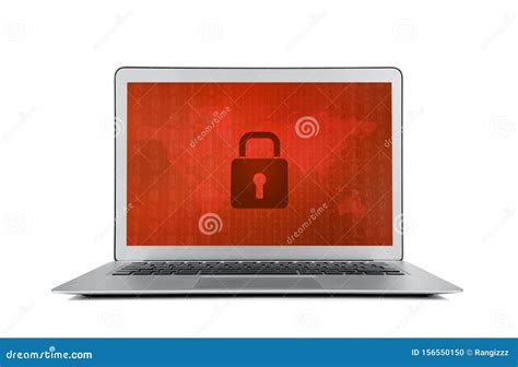 Internet Security Lock At The Laptop Screen Stock Photo Image Of Cyber Danger 156550150