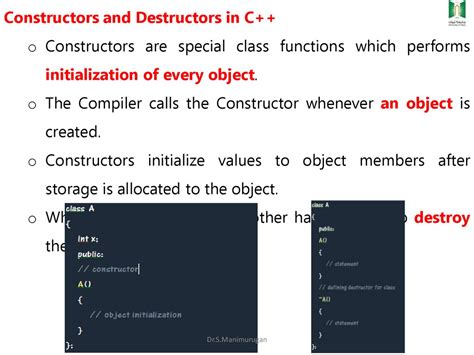 Chapter 1 Constructor And Destructor Online Presentation