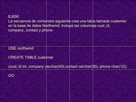 ppt tipos de instrucciones de transact sql powerpoint presentation