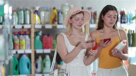 Women Friends Scanning Qr Code For Sunscreen Stock Footage Video Of