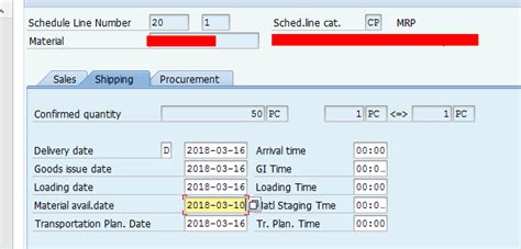 issue related to material availability date in so sap community