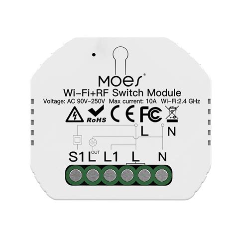 Moes Diy Mini Wifi Smart Light Dimmer Switch Module Smart Life Tuya Remote Control Work With