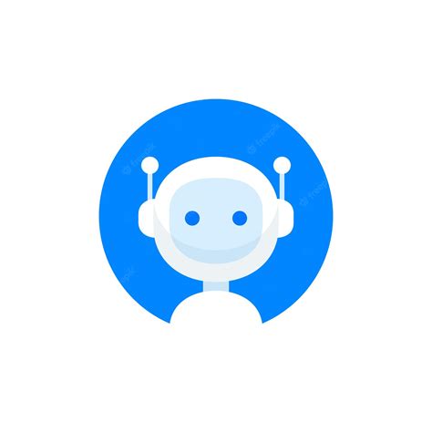 Premium Vector Robot Icon In Circle Vector Illustration