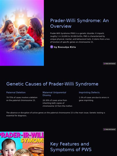 Prader Willi Syndrome Causes Symptoms And Care Pdf Diseases And