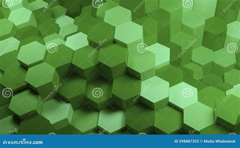 Columns Of Hexagons Move In Waves Design Geometric Columns Move Up And Down In Space Stock