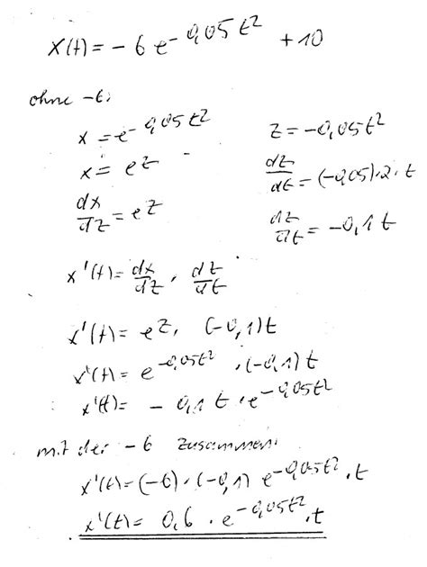 Ableiten Von E Funktion Mathelounge