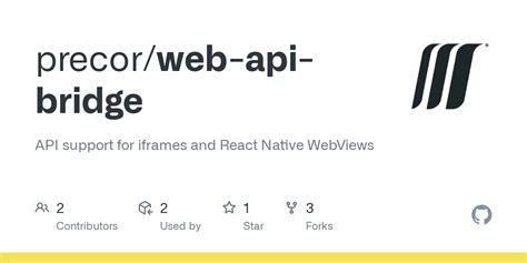 Github Precorweb Api Bridge Api Support For Iframes And React Native Webviews