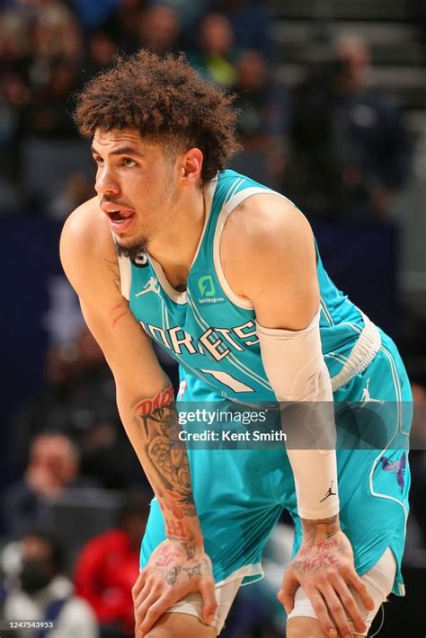 Lamelo Ball Of The Charlotte Hornets Looks On During The Game On
