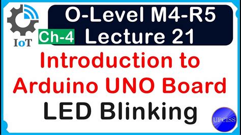 O Level M4 R5 Led Blinking Program Introduction To Arduino Uno Board