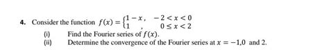 Solved Consider The Function F X X Chegg Com