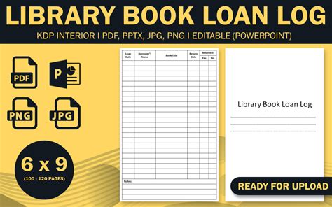Library Book Loan Log Graphic By Ladamgraphics · Creative Fabrica