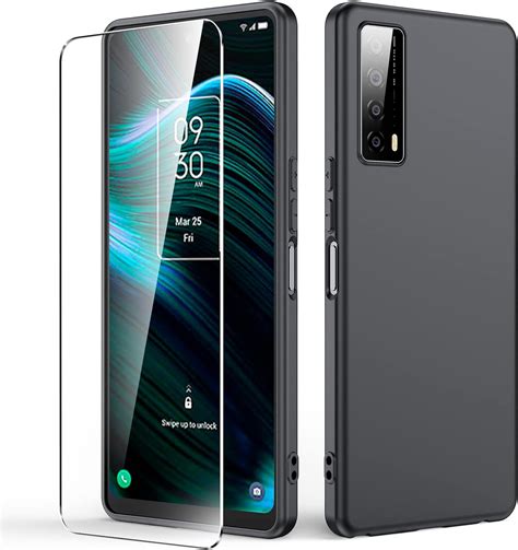Amazon Com Dioxide Compatible For TCL Stylus 5G Phone Case With Screen Protector Soft TPU
