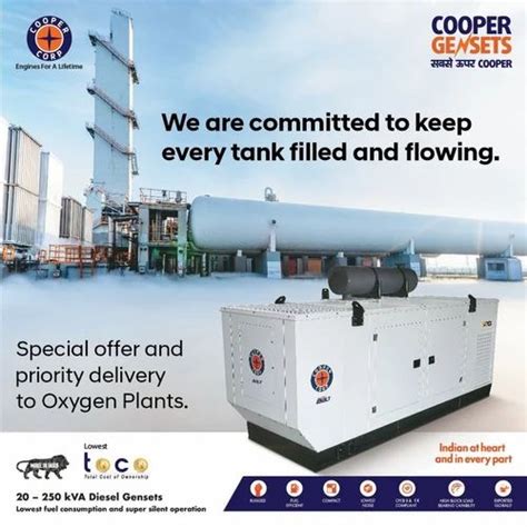 30 Kva Cooper Silent Diesel Generator 1 Phase At ₹ 495000piece In