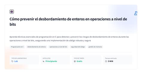 Cómo Prevenir El Desbordamiento De Enteros En Operaciones A Nivel De Bits Labex