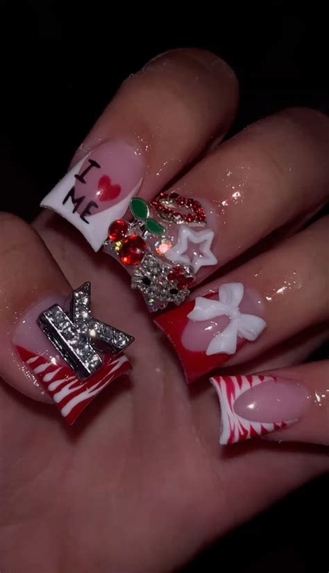 Red Duck Nails Cute Red Nails Unique Acrylic Nails Acrylic Nails