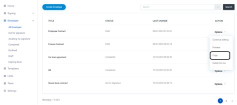 How To Copyduplicate An Existing Envelope Bunnydoc Help Center