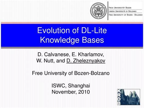 Ppt Evolution Of Dl Lite Knowledge Bases Powerpoint Presentation Free Download Id1629934