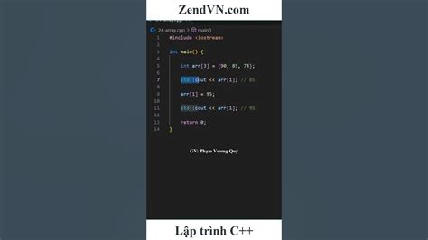 Học C 24 Truy Cập Và Thay đổi Giá Trị Phần Tử Mảng Laptrinh