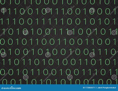 Matrix Style Binary Number Background Design Technology Code Stock