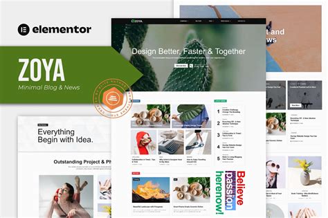 Zoya Minimal Blog Elementor Template Kit Rometheme