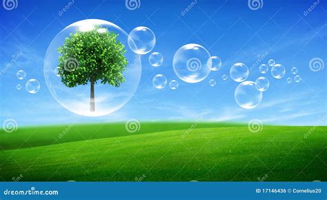 Tree In A Bubble Stock Illustration Illustration Of Design