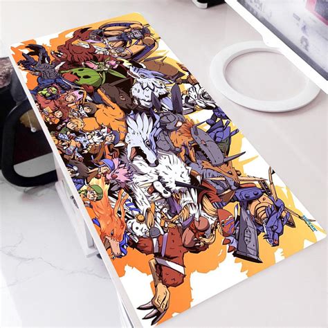 Digimon Anime Large Lock Edge Mouse Pad Computer Mousepad Keyboard Desk Mat Big Art Mousepad