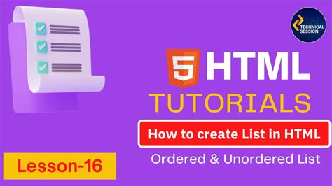 Html Orderedunordered List How To Create List In Html List Li Ol