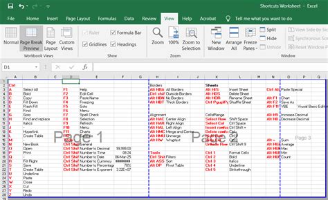 Microsoft Excel Page Break Preview Set Orientation Remove Spaces