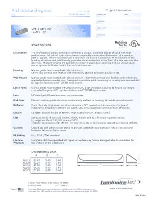 Fillable Online Luminaire Spec Sheets Created In 12 Layers Some Objects Locked And Should Not