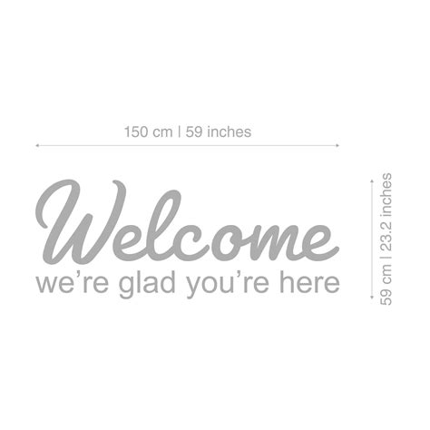 Welcome We Are Glad You Are Here Church Worship Sign Entry Way Door