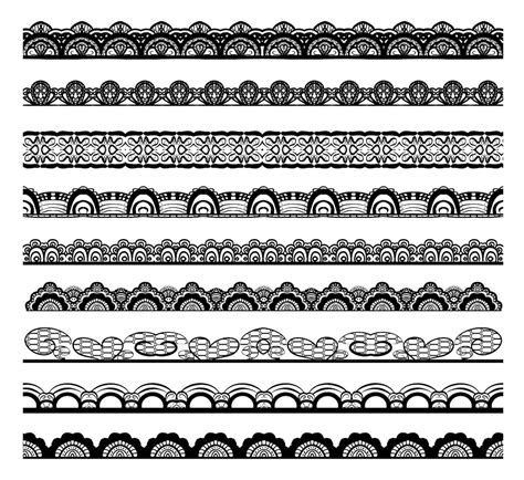 Lace Border Clip Art Digital Clipart Lace Digital Clipart Black