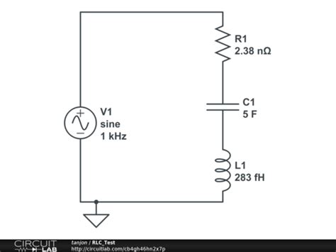 Rlc Test Circuitlab