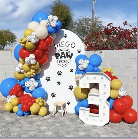 Paw Patrol Birthday Balloon Set Up Paw Patrol Backdrops Paw Patrol