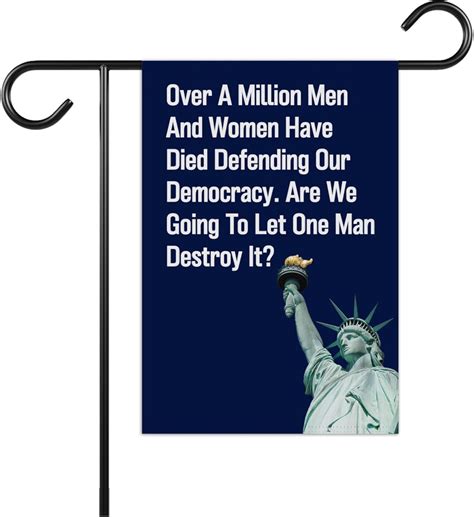 Save The Democracy Garden Flag Double Sided Resist Hate Flag Anti T