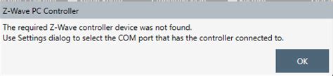 Z Wave PC Controller Can T Connect General Discussion Inovelli Community