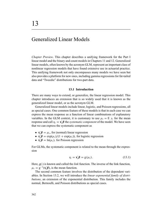 Generalized Linear Models Chapter 13 Regression Modeling With Actuarial And Financial