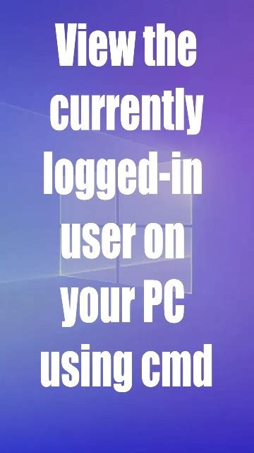 💻 Cmd Trick View The Currently Logged In User On Your Pc Using Cmd Cmd Cmdtricks Youtube